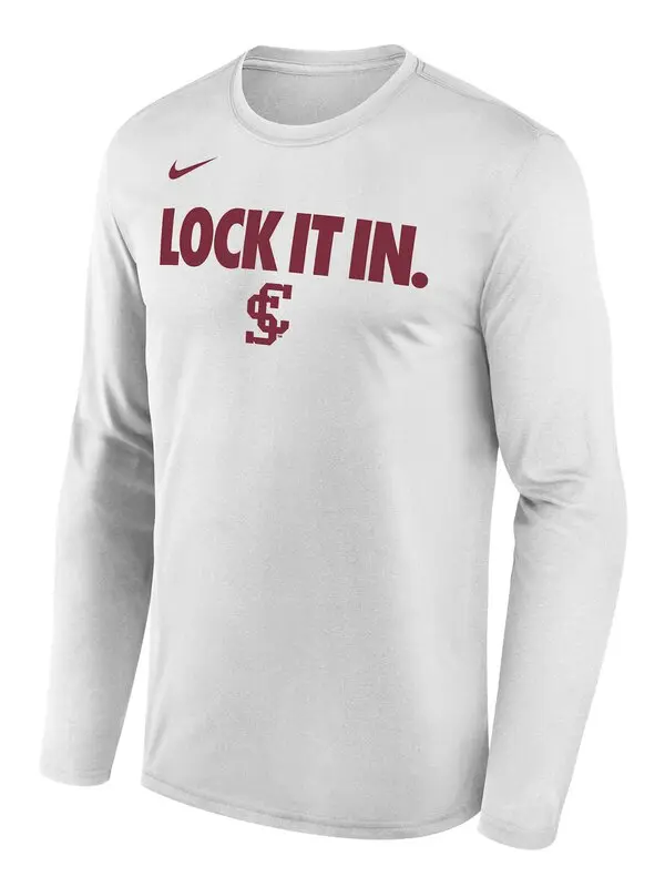 Nike Santa Clara 2026 On-court Bench Dri-fit College Long-sleeve T-shirt - White