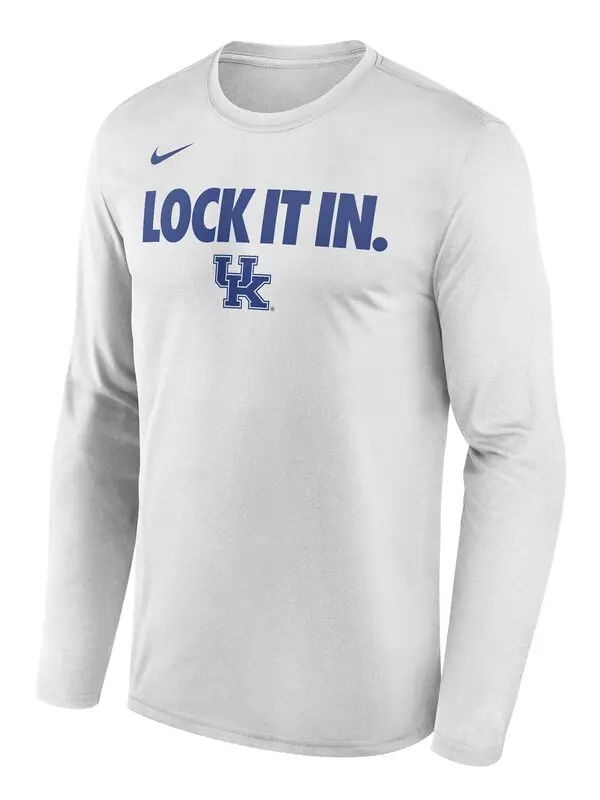 Nike Kentucky 2026 On-court Bench Dri-fit College Long-sleeve T-shirt - White