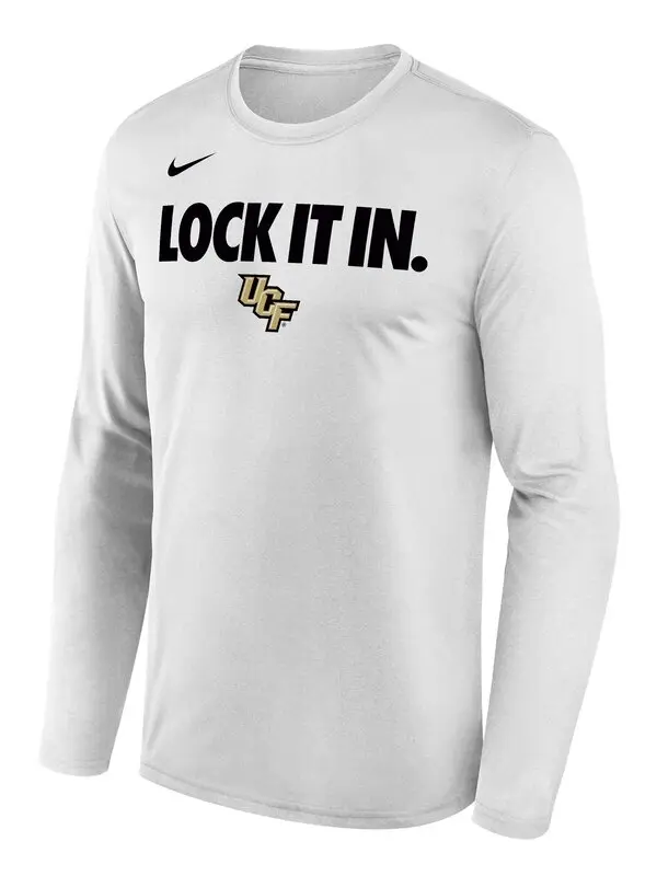 Nike Ucf 2026 On-court Bench Dri-fit College Long-sleeve T-shirt - White
