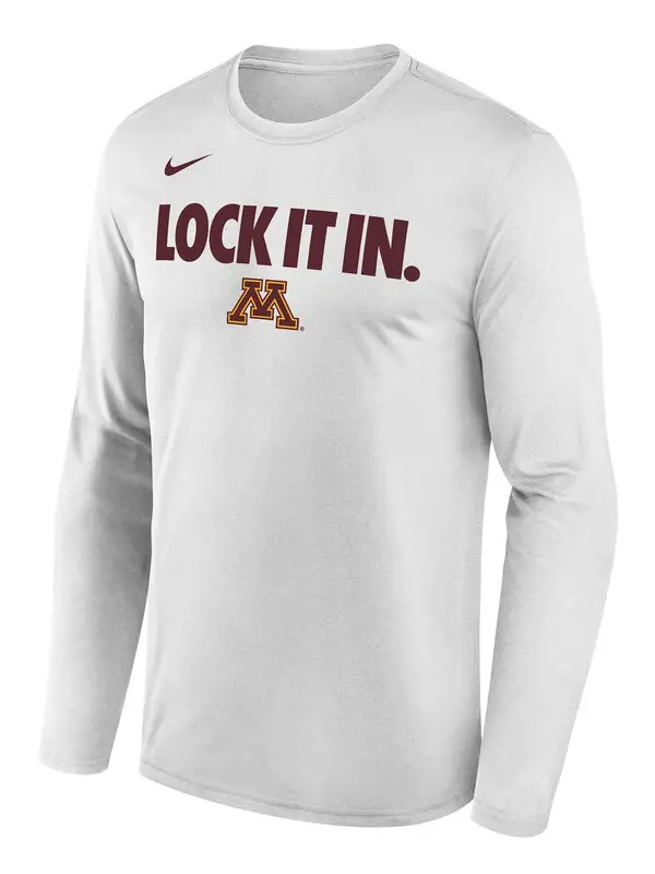 Nike Minnesota 2026 On-court Bench Dri-fit College Long-sleeve T-shirt - White