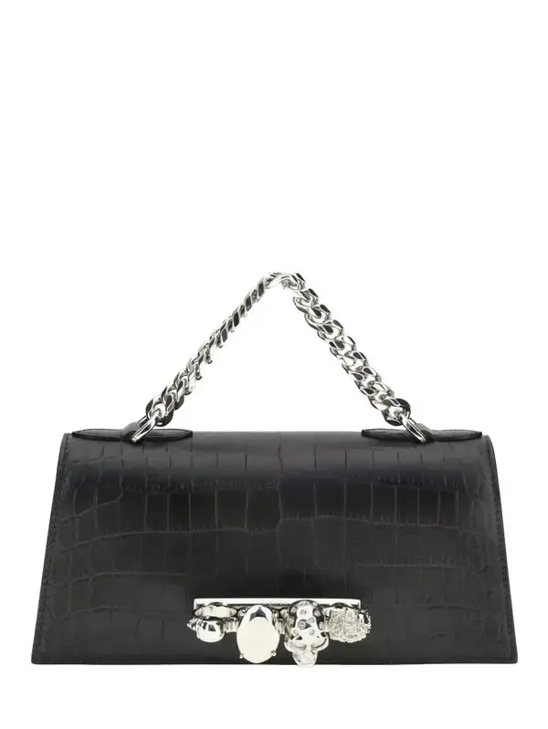 Alexander McQueen Jewelled Mini Shoulder Bag - Black