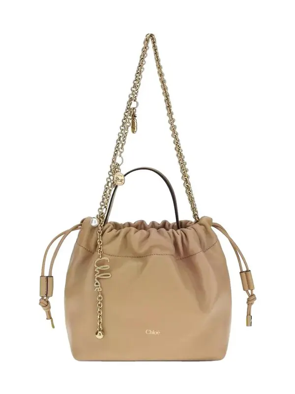 Chloé Chain Charm Bucket Bag - Neutrals