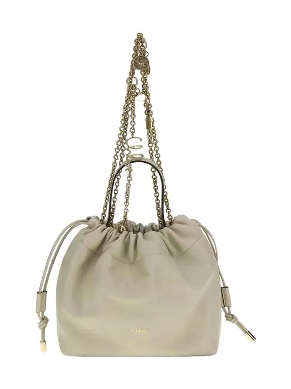 Chloé Chain Drawstring Bucket Bag - Neutrals
