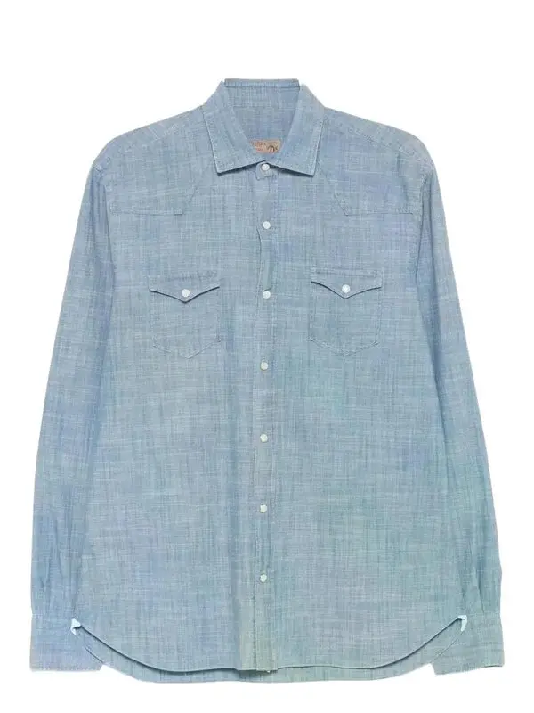 BARBA NAPOLI Dandy Life Chest-pocket Shirt - Blue