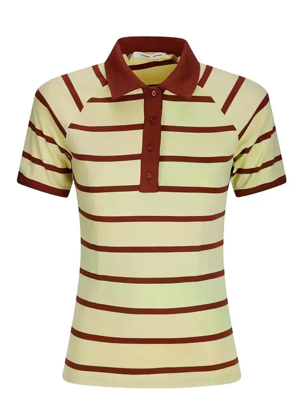 SAMSOE SAMSOE Saamy Striped Polo Shirt - Yellow