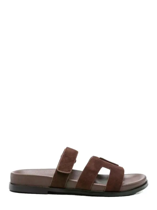 BIBI LOU Leather Flat Sandals - Brown