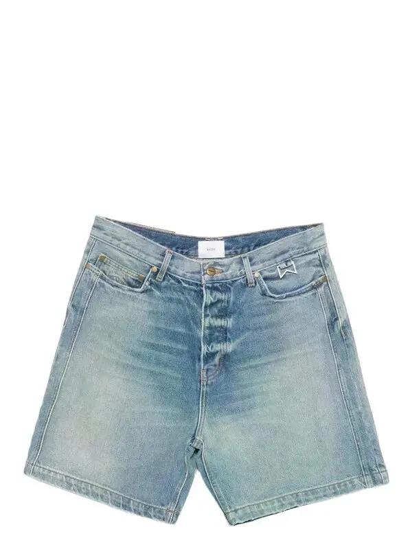 Rhude Boxy Traxedo Logo-detail Shorts - Blue