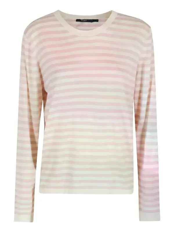Seventy Striped Knit Top - Pink