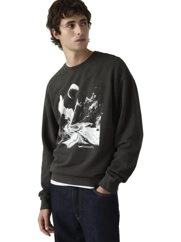 LEVI'S Relaxed Graphic Crewneck Sweatshirt - Cosmic Scene Phantom