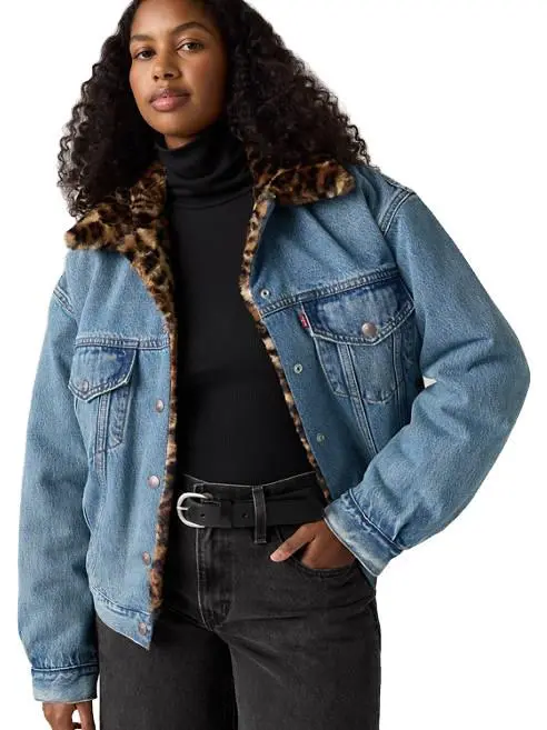 LEVI'S 90s Fur Trucker Jacket - Dolly Day