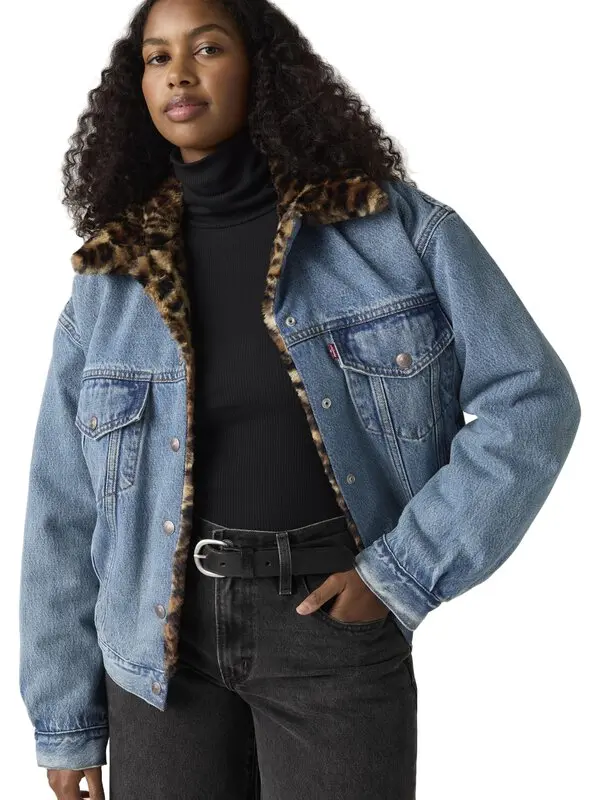 LEVI'S 90s Fur Trucker Jacket - Dolly Day