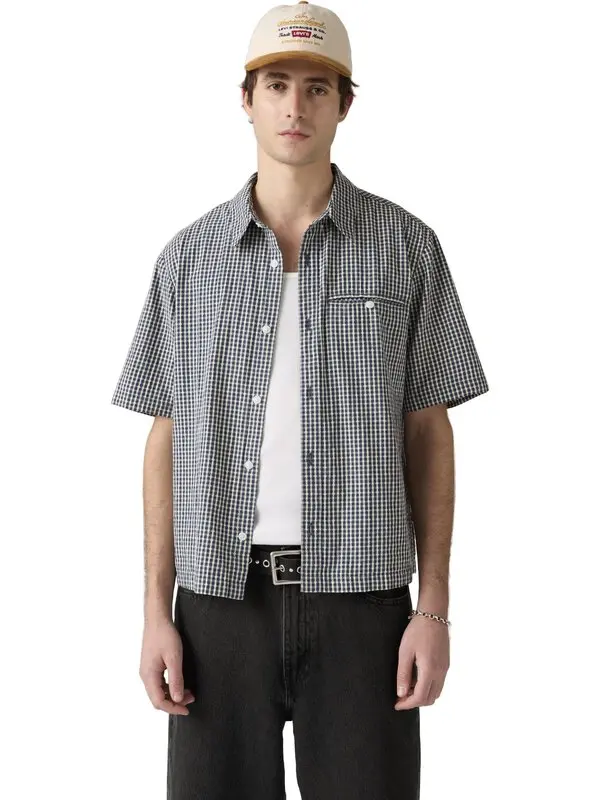 LEVI'S Short-sleeve Zandt Boxy Shirt - Ian Dobby Plaid
