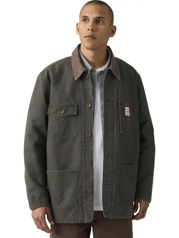 LEVI'S Lined Berkley Chore Coat - Charcoal Green T