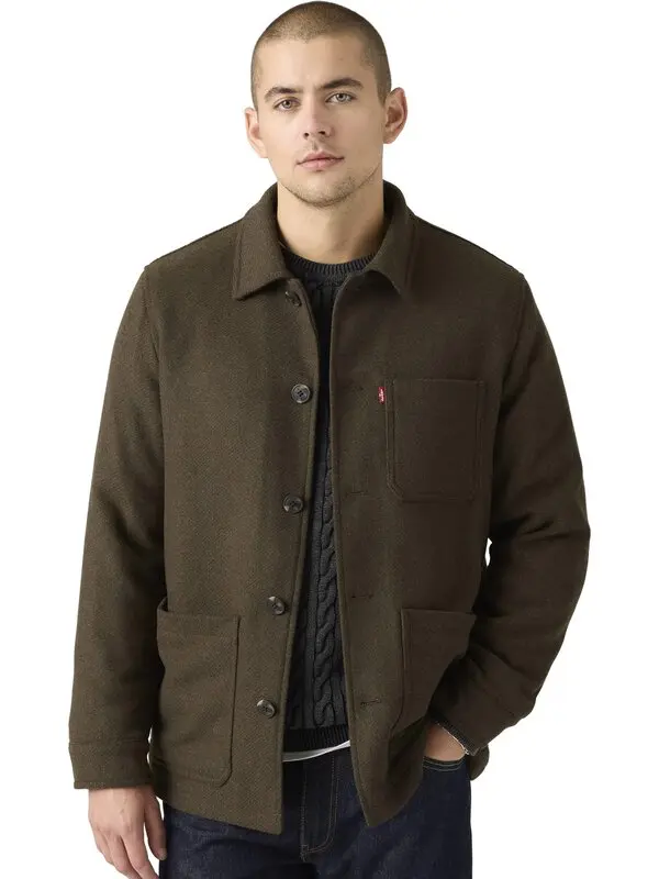 LEVI'S Wool Blend Chore Jacket - Olive