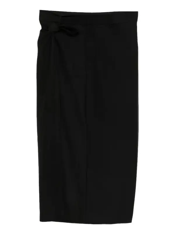 LESS Wool Midi Skirt - Black