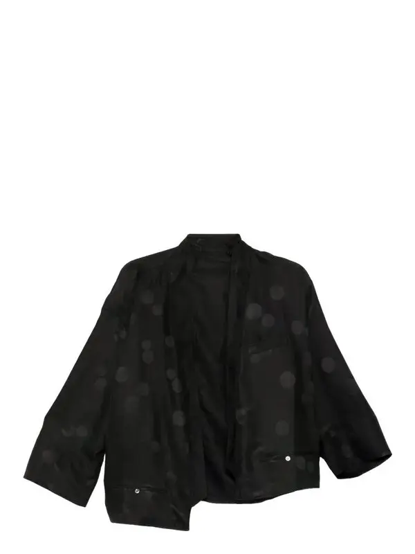 LESS Polka Dot Oversized Jacket - Black