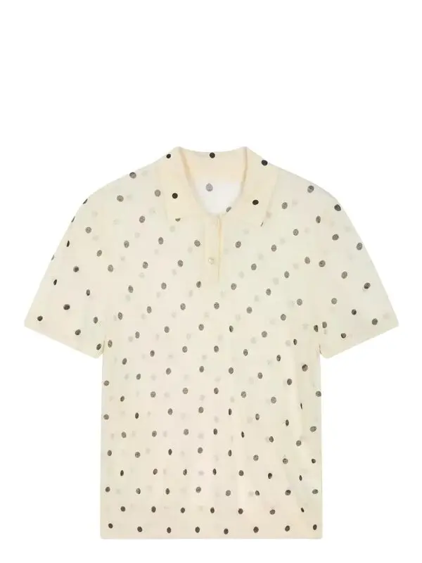 JNBY Polka Dot Polo Top - Neutrals