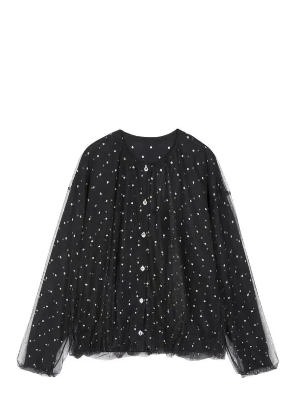 JNBY Polka-dot Cardigan - Black
