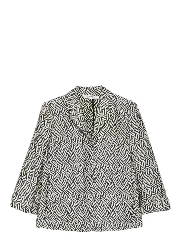 Max Mara Lira Jacquard Patterned Blazer - Black