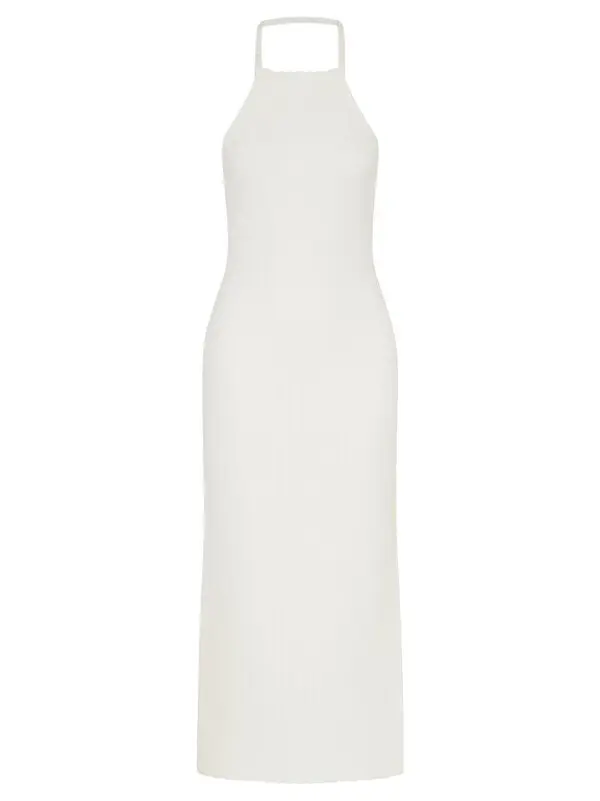 Jacquemus Tablier Midi Knit Dress - Neutrals