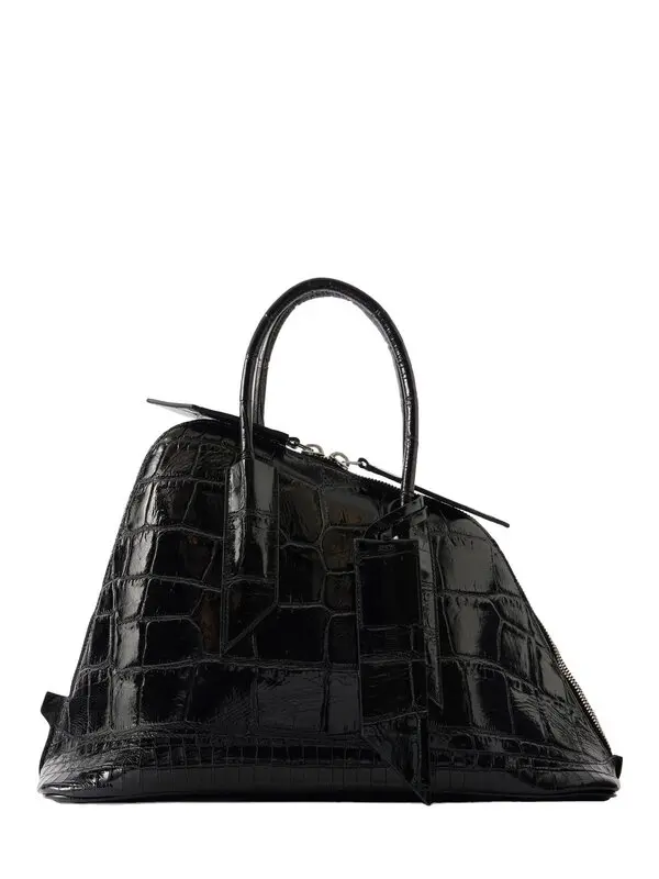 Attico Sant Ambroeus Croc-effect Leather Tote - Black