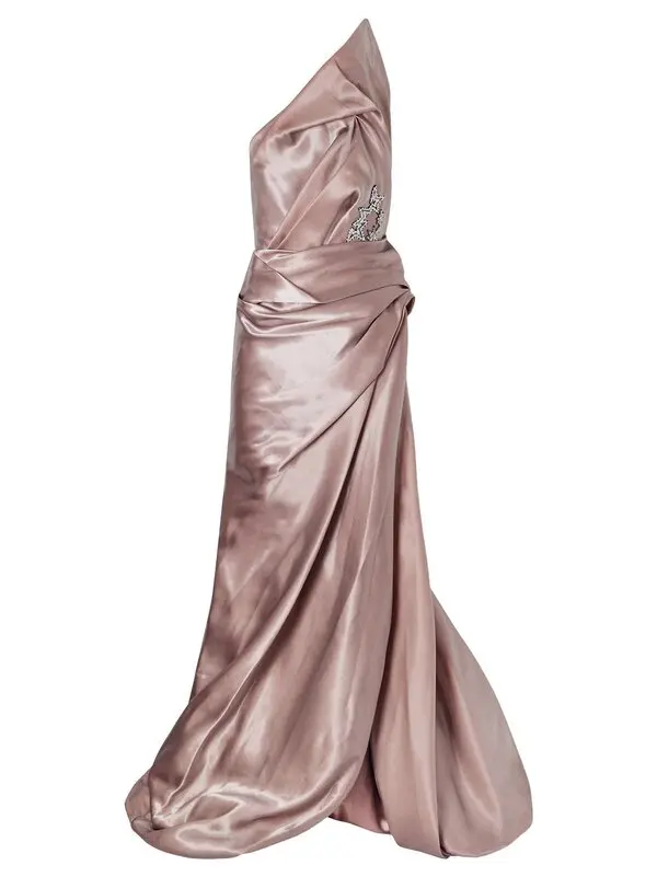 Maticevski Contentment Embroidered Taffeta Gown - Pink