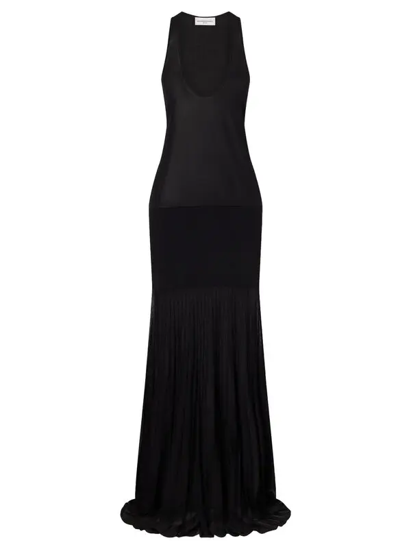 Brandon Maxwell Delphine Stretch-knit Gown - Black