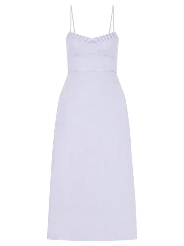 Zimmermann Luna Linen Midi Dress - Blue