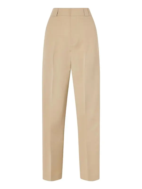 FFORME Nahla Cotton And Silk-blend Pants - Neutrals