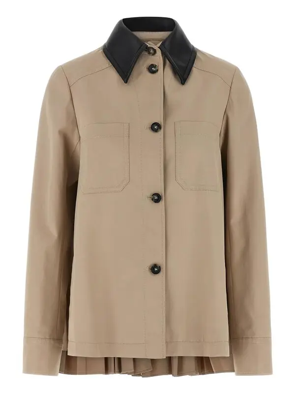 Sportmax Pleated Overshirt Jacket - Beige