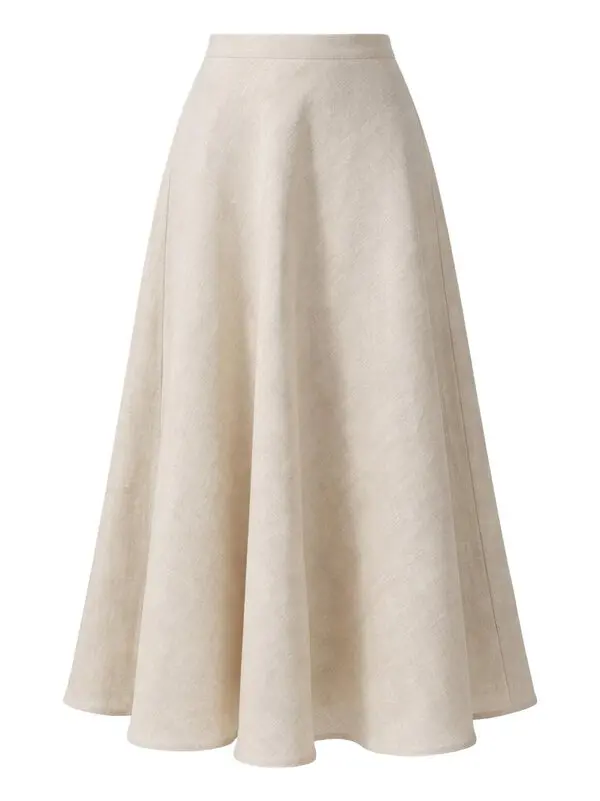 ANDIATA Kity Linen Skirt - Beige
