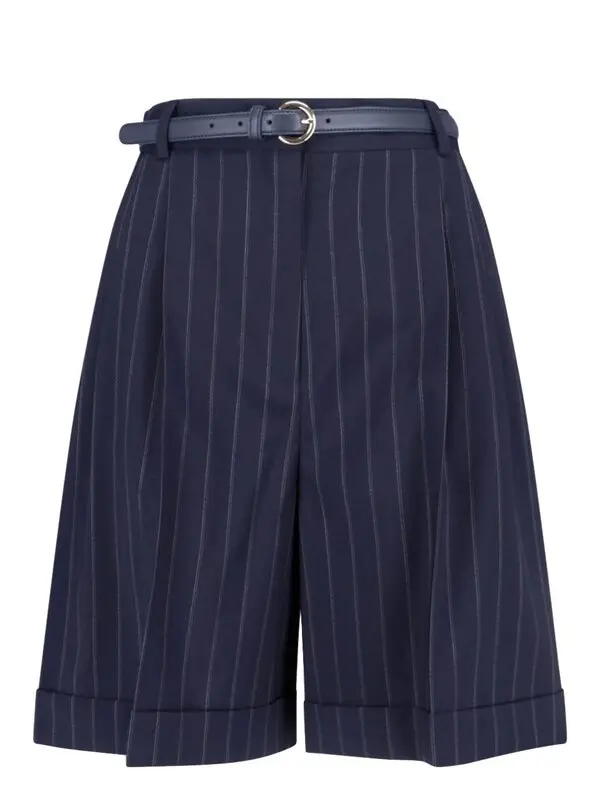 Max Mara Virgin Wool Shorts - Blue