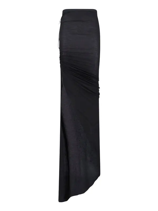 Rick Owens Draped Maxi Skirt - Black