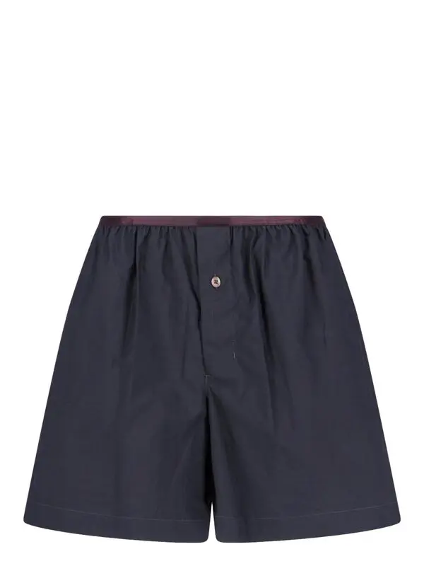 LEMAIRE Silk Blend Shorts - Black