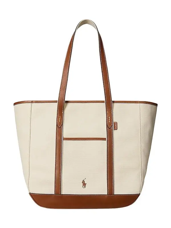 Polo Ralph Lauren Shopper Tote - Ecru/cuoio