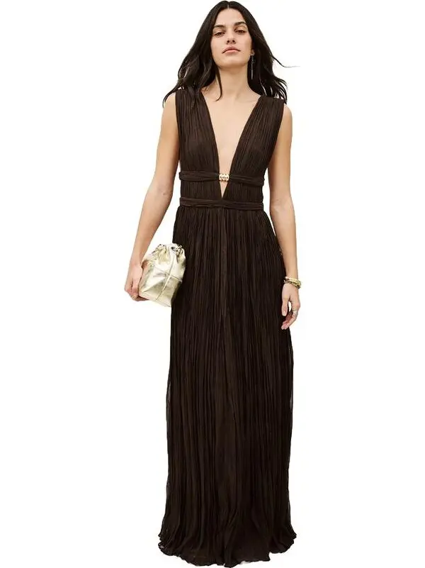 Ba&sh Tania Maxi Dress - Brown