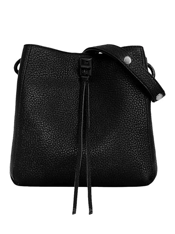 Rebecca Minkoff Darren Medium Pebbled Leather Shoulder Bag - Black