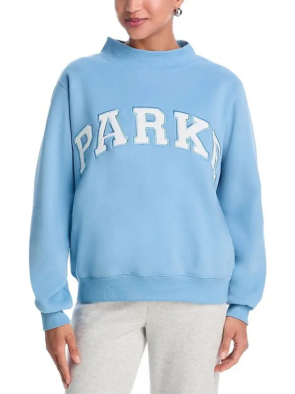 PARKE Varsity Mock Neck Sweatshirt - Sky