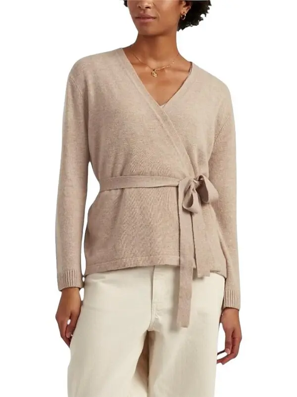 Chinti & Parker Wool Cashmere Light Wrap Cardigan - Soft Oat
