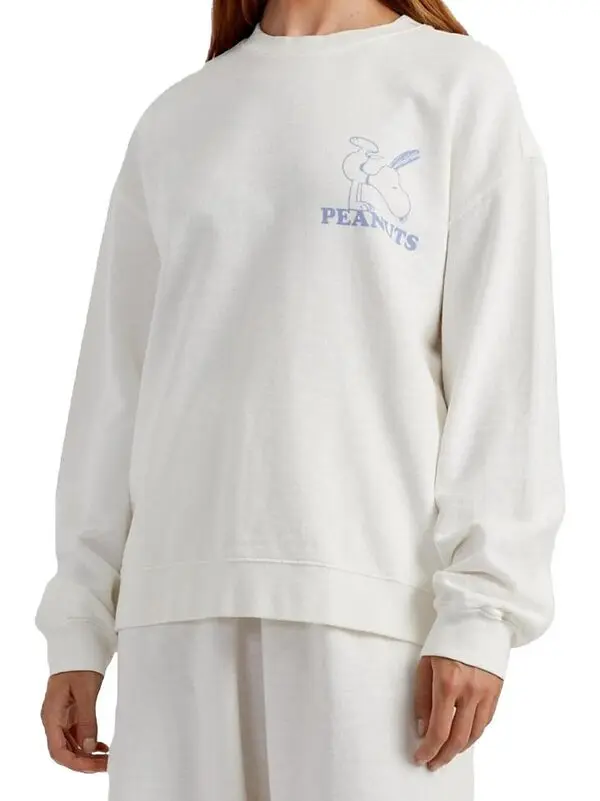 Chinti & Parker Cotton Peanuts Athletics Sweatshirt - Cream