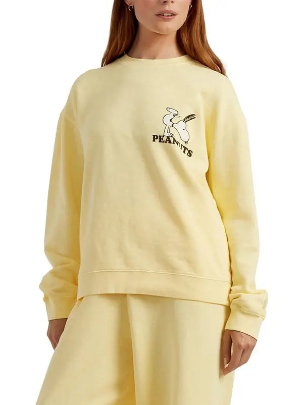 Chinti & Parker Cotton Peanuts Athletics Sweatshirt - Lemon