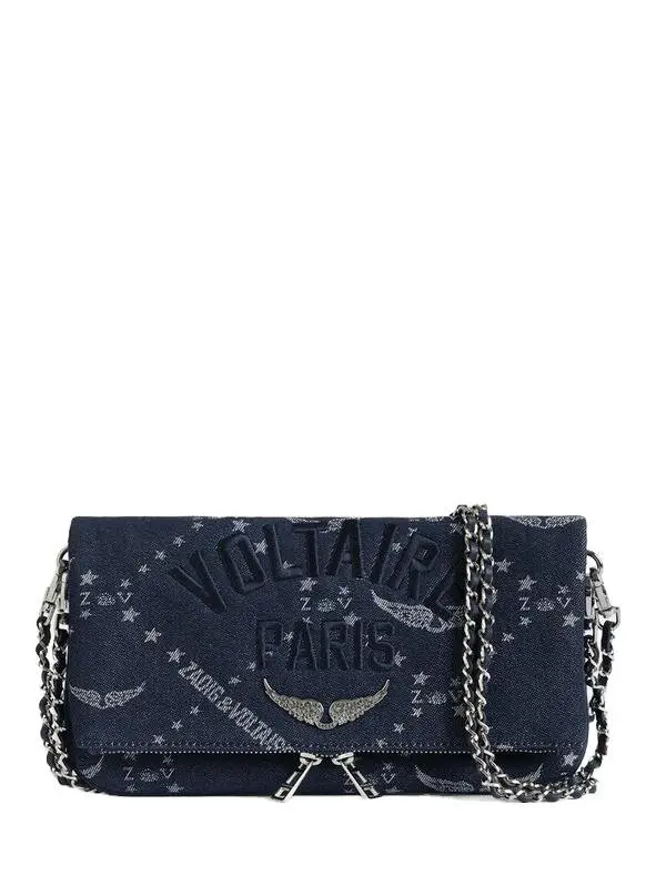Zadig&Voltaire Rock Monogram Pochette - Denim