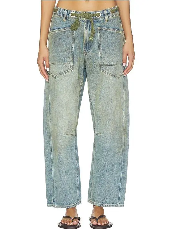 Lioness Rush Hour Straight Leg Jeans - Stone Blue