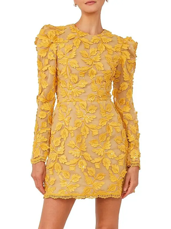 HELSI Christy Embroidered Mini Dress - Marigold