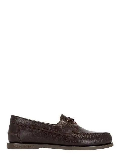 Sperry X One Of These Days Lou Boat Shoe - Chocolate Leather Embossed