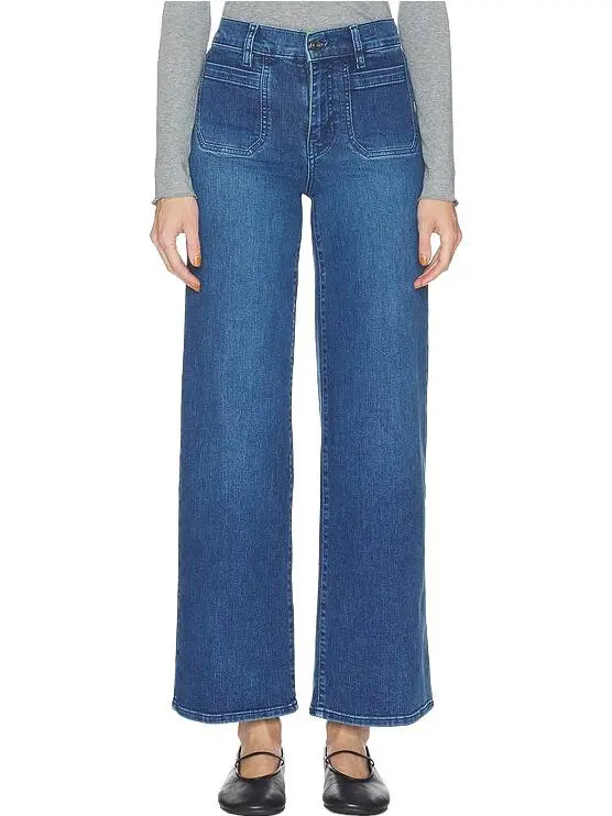 FRAME Le Slim Palazzo Modernist Pocket Jeans - Iberia