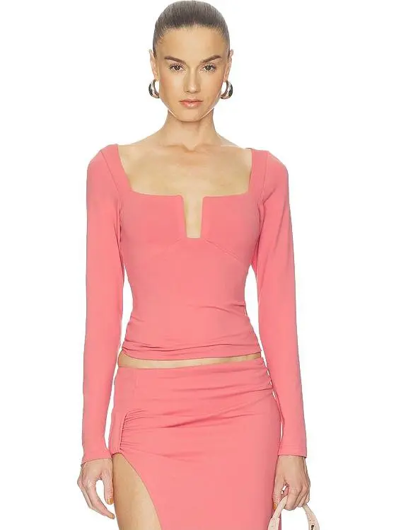 Susana Monaco Square Wire Top - Rosa