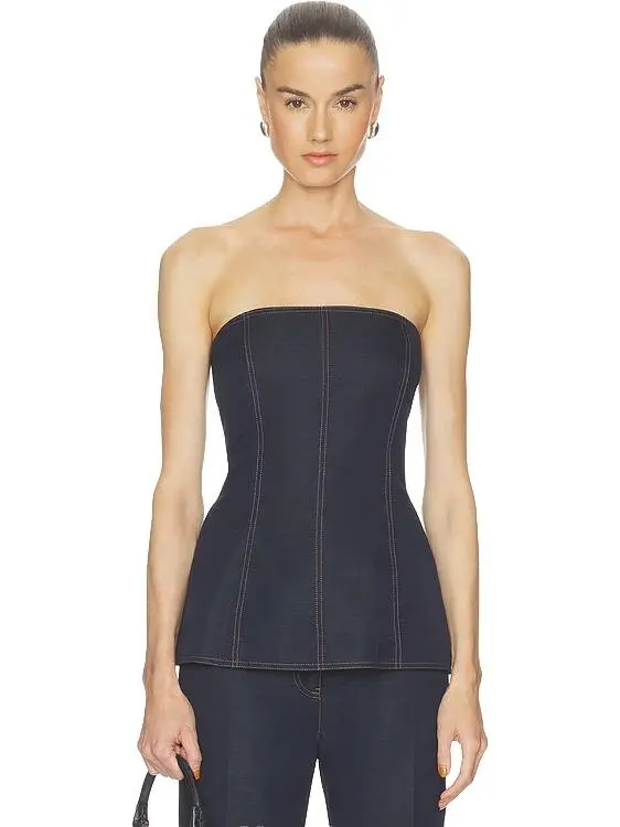 Helmut Lang Minimal Slip Top - Navy Melange