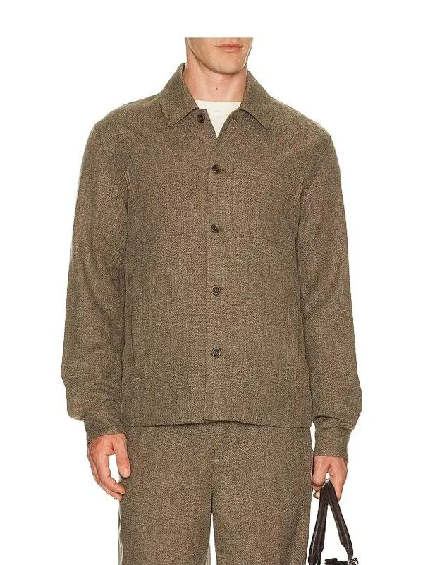 LES DEUX Marseille Melange Jacket - Teak Brown