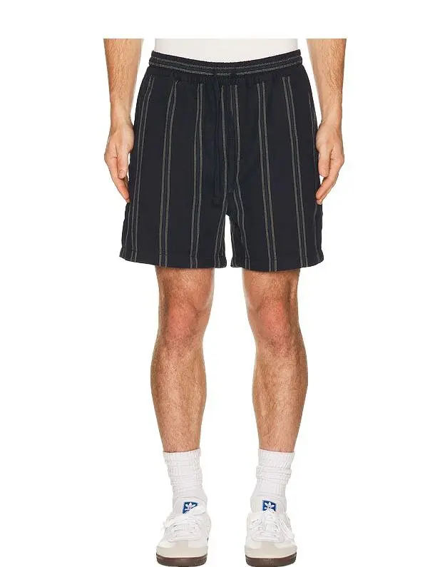 LES DEUX Lawson Stripe Shorts - Dark Navy